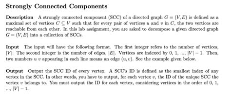 Solved Strongly Connected Components Description A Strongly