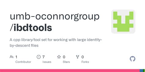 GitHub Umb Oconnorgroup Ibdtools A Cpp Library Tool Set For Working With Large Identity By