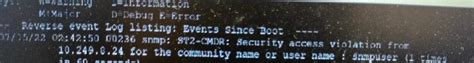 snmp getting failed aruba apps