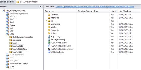 Tfs I Open My Application From Source Control But 2 Of The Projects