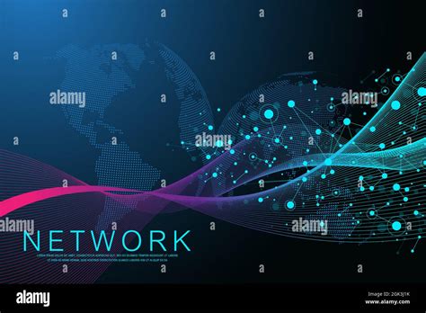 Global Network Connection Concept Social Network Communication In The Global Business Big Data