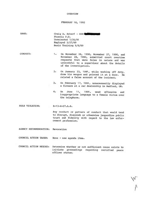 Phoenix Police Termination Pdf