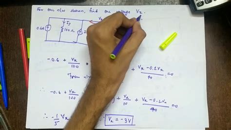 Nodal Analysis Using Dependent Sources Youtube