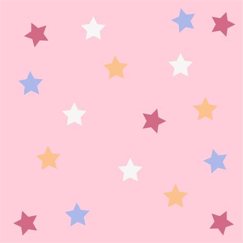 Мультяшные звезды розовый фон Космический фон Детский фон Векторная иллюстрация Премиум вектор