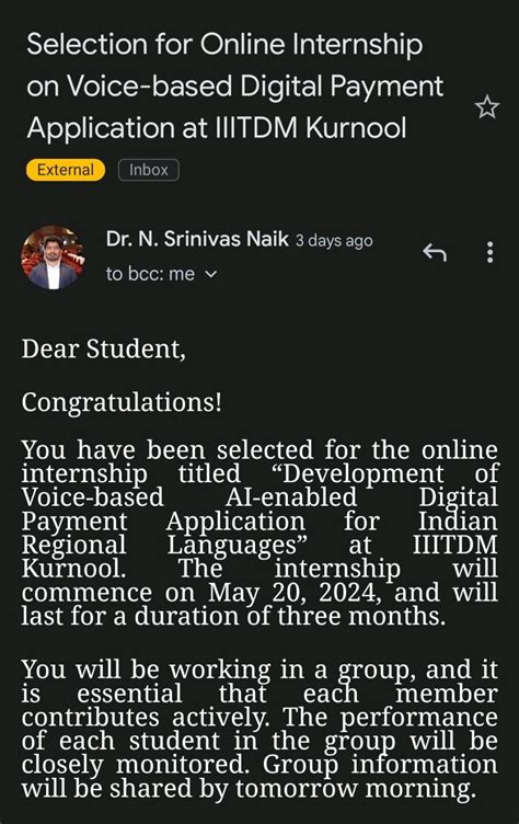 kethavath pragna on linkedin ai digitalpayments internship iiitdmkurnool techforgood