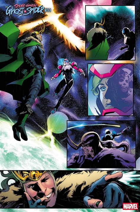Spider Gwen Blasts Off Into Space With King Loki In Spider Gwen The