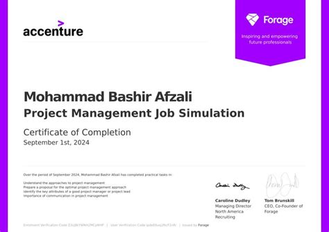 Mohammad Bashir Afzali On Linkedin Forage