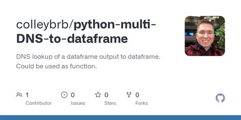 Github Colleybrb Python Multi Dns To Dataframe Dns Lookup Of A