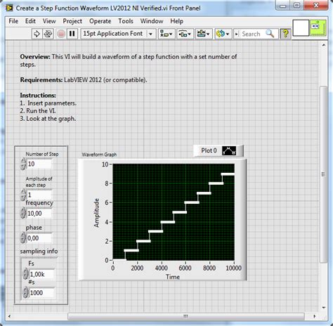 Create A Step Function Waveform Ni Community