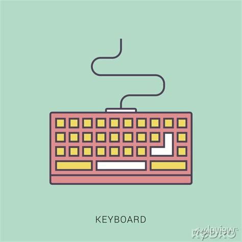 keyboard vector icon keyboard linear sign computer keyboard wall