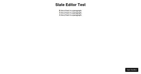 Slatejs Test Codesandbox