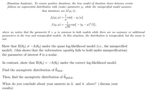 Duration Analysis To Ensure Positive Chegg Com