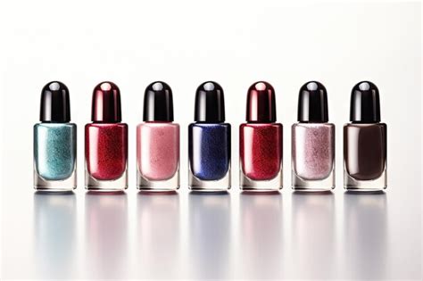 Premium Ai Image Assorted Nail Polish Bottles Photographed