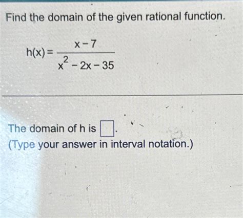 solved find the domain of the given rational