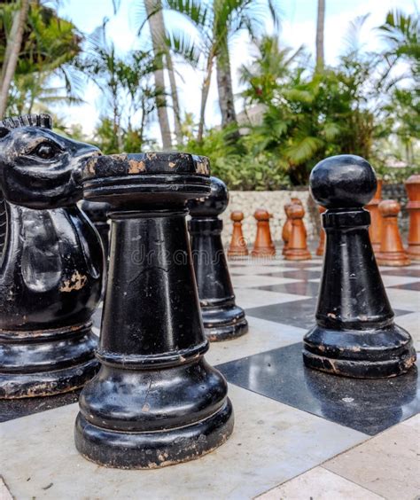 Big Chess Board Stock Image Image Of Recreation Rock 369475269