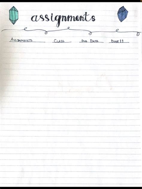 Assignments Checklist Checklist Math Assignments