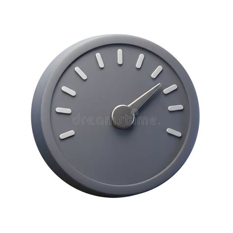 3d Render Of A Modern Speedometer Gauge Indicating Progress And Speed Measurement Stock