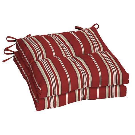 Better Homes And Gardens 18 X 19 Red Stripe Floral Outdoor Seat Cushion