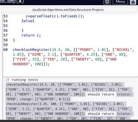 Javascript Cash Register Javascript The Freecodecamp Forum