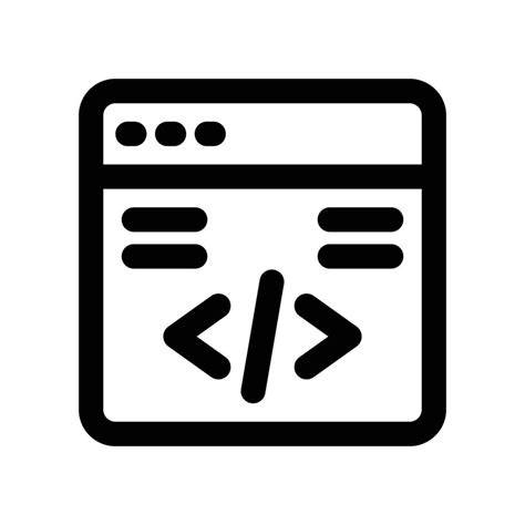 Web Programming Line Icon 55108522 Vector Art At Vecteezy
