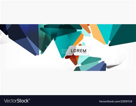 Mosaic Triangular Low Poly Style Abstract Vector Image