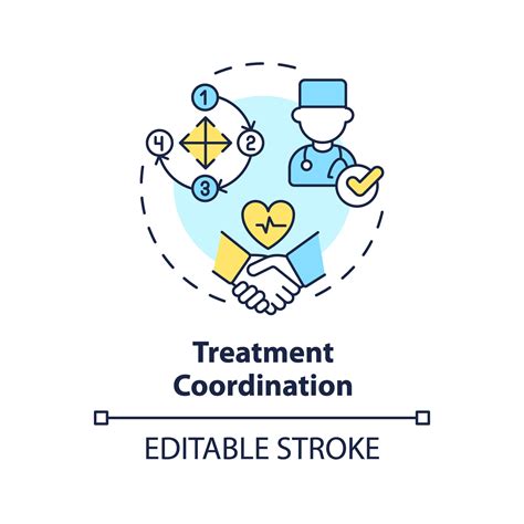 2d Editable Multicolor Treatment Coordination Icon Simple Isolated