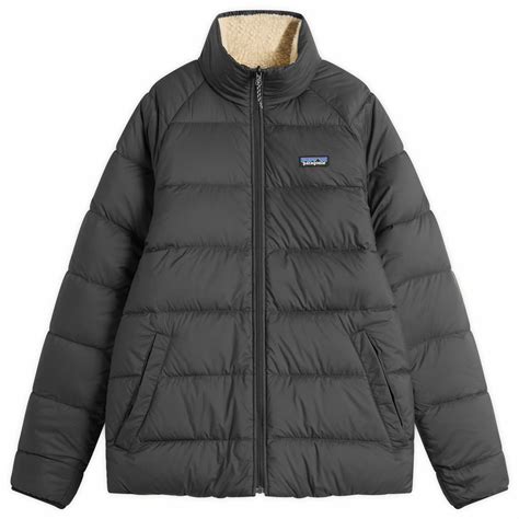 Patagonia Mens Reversible Silent Down Jacket In Black Patagonia