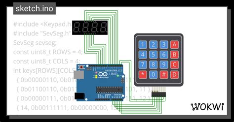 Klavesnice 4 0 Wokwi ESP32 STM32 Arduino Simulator