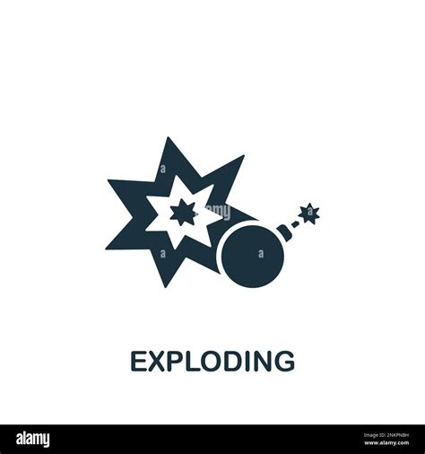 Exploding Icon Monochrome Simple Sign From Performance Collection
