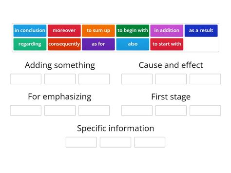 Formal Discourse Markers Ordenar Por Grupo