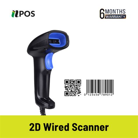 Handheld Wired Barcode Scanner 1d2dqr Code Reader Plug And Play