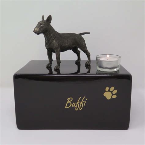 Bullterrier Urne Mit Teelicht Designurne Urnen Für Hunde Alle