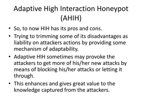 Ppt Self Adaptive High Interaction Honeypots Driven By Game Theory