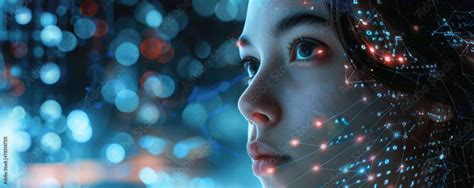 Biometric Facial Recognition System Face Id Verifies Identity Authentication Concept By