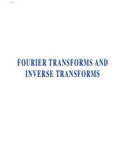Chapter Fourier Transforms And Inverse Transforms Pdf Sairam FOURIER TRANSFORMS AND INVERSE
