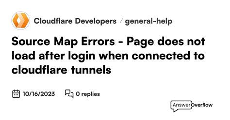 source map errors page does not load after login when connected to