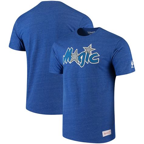 Mens Orlando Magic Mitchell And Ness Heathered Blue Hardwood Classics