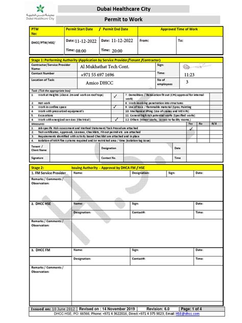 Ptw Form Fm Hse 2020 Pdf