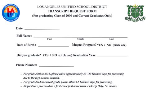 Records Office Transcripts Academics Susan Miller Dorsey Senior High