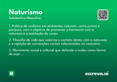 Naturismo Significado E Sinônimo Escreva Ai