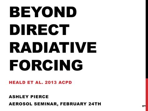 Ppt Beyond Direct Radiative Forcing Powerpoint Presentation Free Download Id2208833