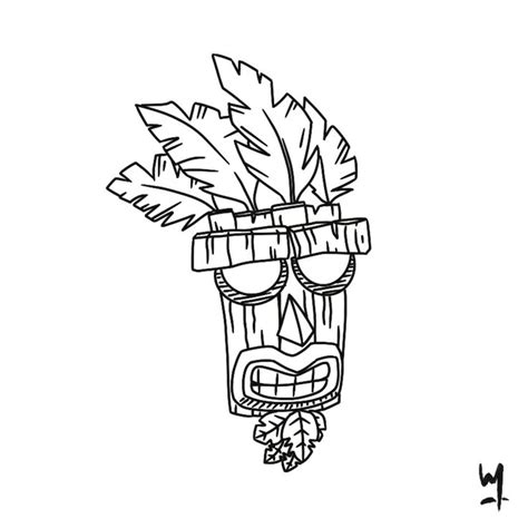 Crash Bandicoot Tattoo Aku Aku