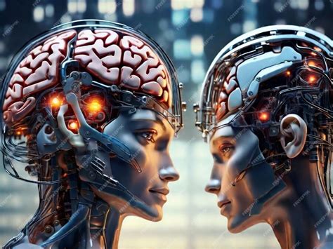 Premium Photo Artificial Intelligence Brain A Human Brain With Ai