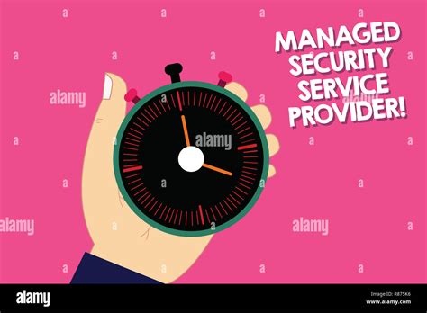 Handwriting Text Writing Managed Security Service Provider Concept