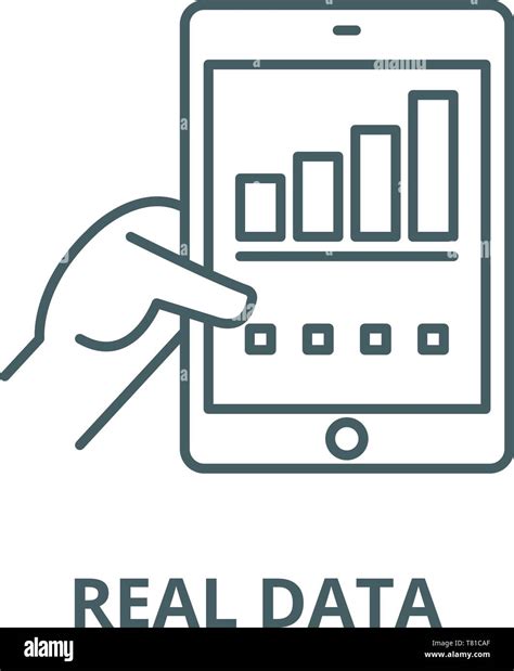 Real Data Vector Line Icon Linear Concept Outline Sign Symbol Stock Vector Image And Art Alamy