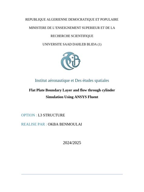 Flat Plate Boundary Layer Ansys Report Pdf Boundary Layer Fluid