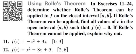 Solved Using Rolle S Theorem In Exercises Determine Chegg Com