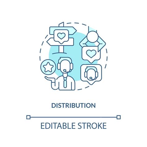 Distribution Turquoise Concept Icon Pictogram Illustration Line Vector Pictogram Illustration