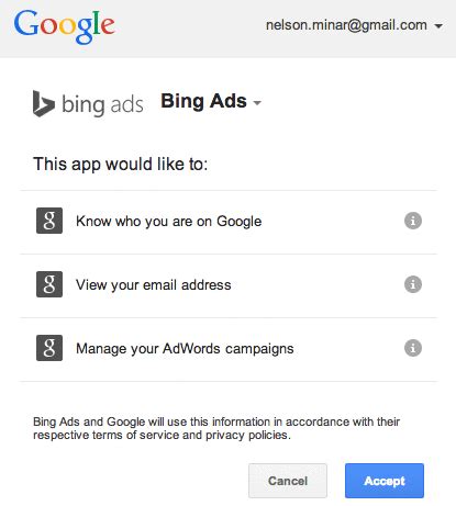 Nelson S Weblog Tech Bing Ads Import From Google Adwords