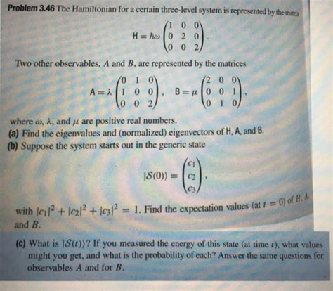 solved problem 3 46 the hamiltonian for a certain